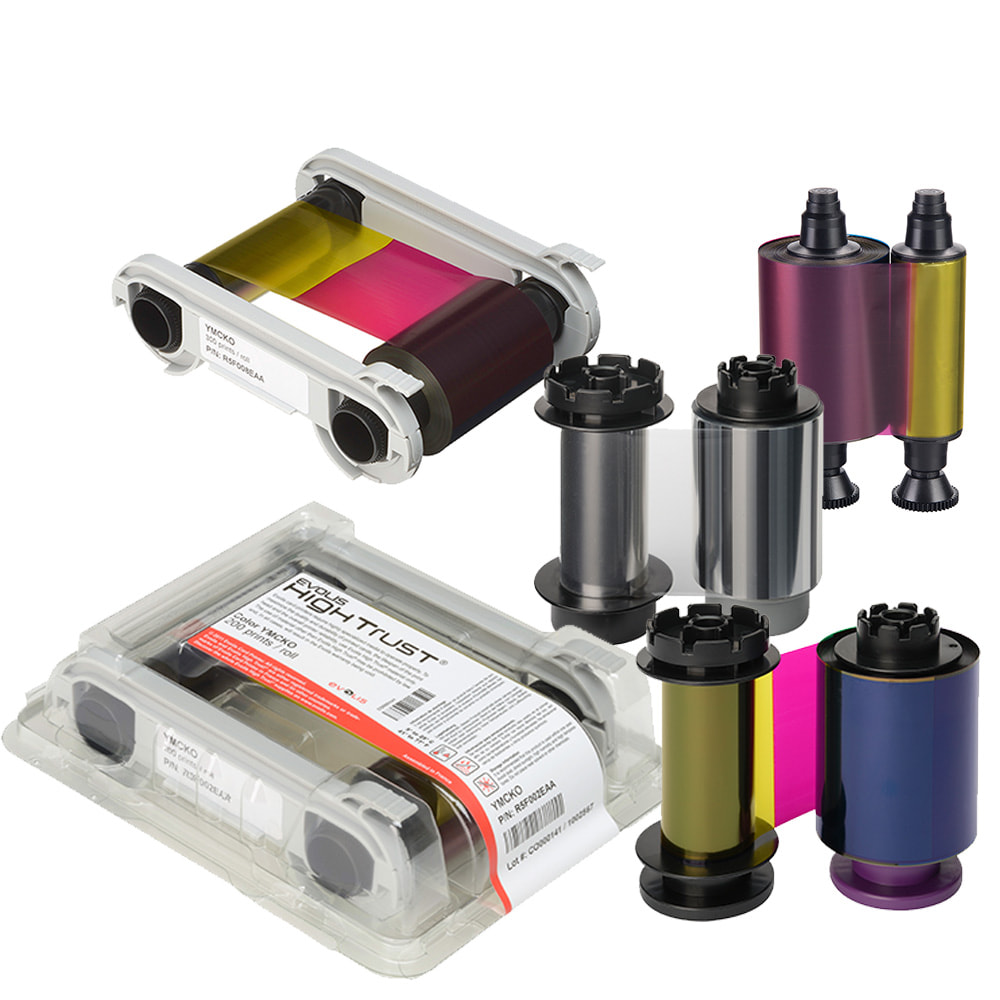 Ribbons available for Evolis plastic card printer range